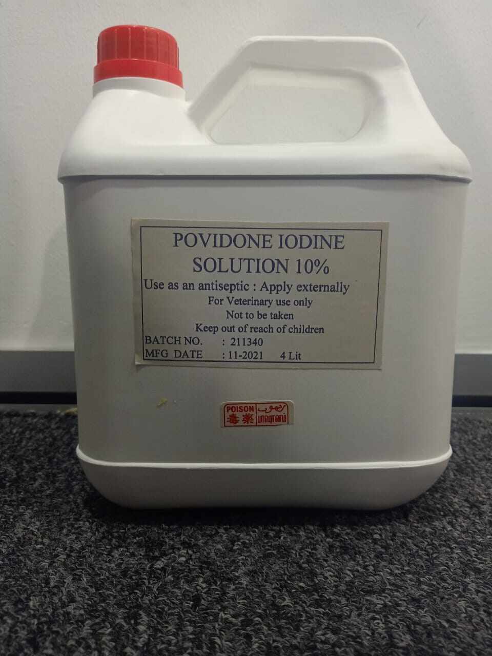 Povidone Iodine solution 10% for animals (4 Liter) | Lazada