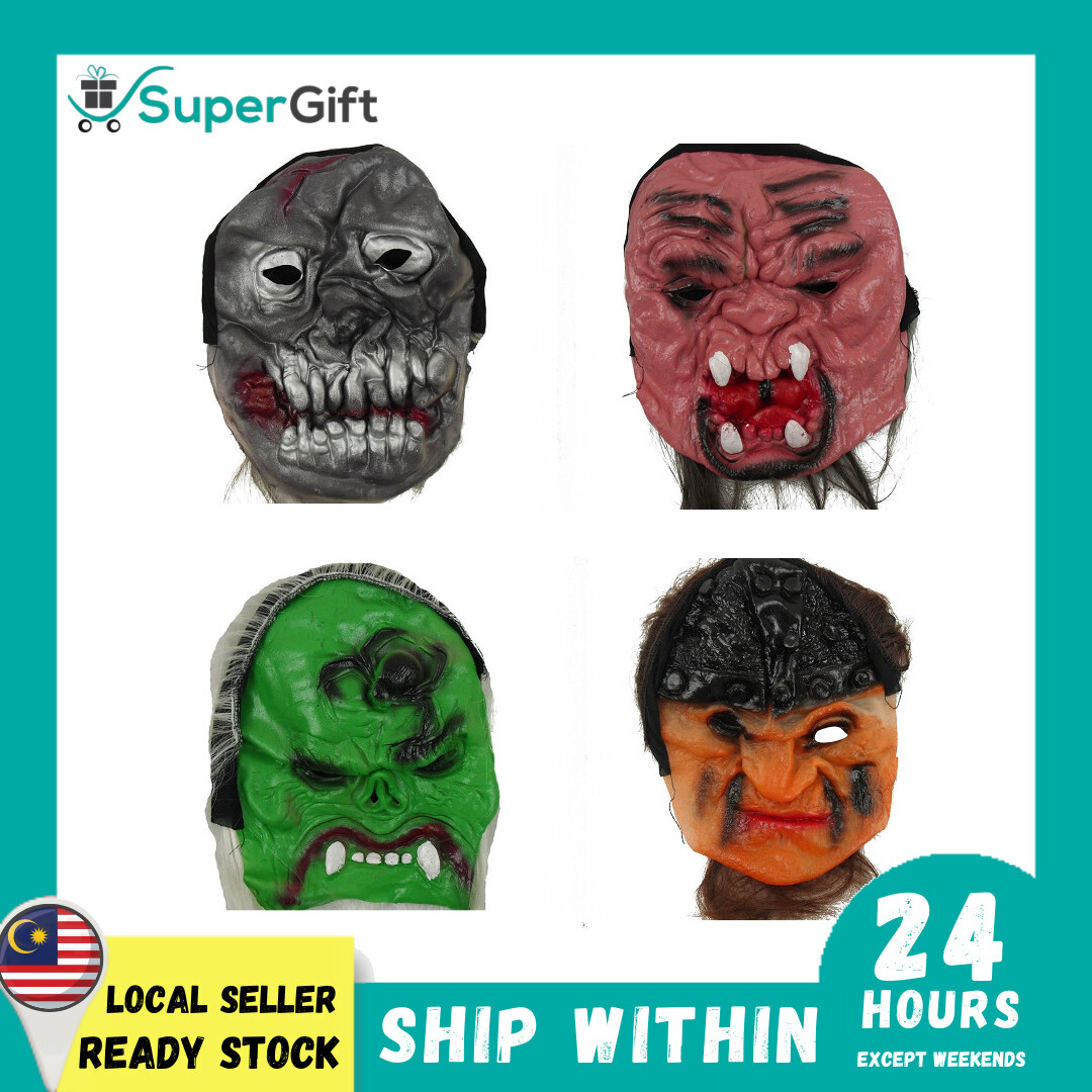 Halloween Scary Spooky Mask Rubber Topeng Muka Getah Halloween | Lazada