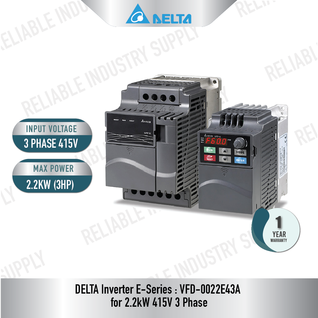 DELTA Inverter E Series 1.5KW - 3.7KW 3 Phase 415V | Lazada