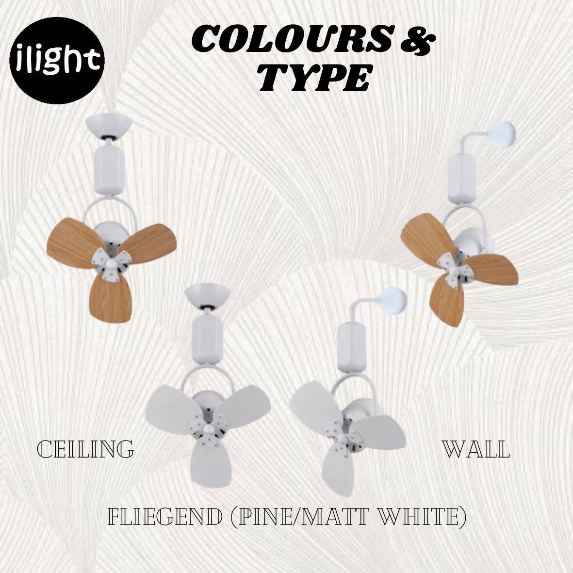 FANCO Fliegend 16 Inch DC MOTOR FAN WITH 3 BLADES CEILING FAN / WALL ...