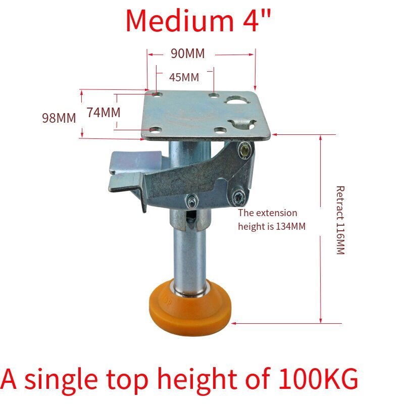 Adjustable Height Floor Lock, 100kg Bearing Heavy Duty Manganese Steel ...