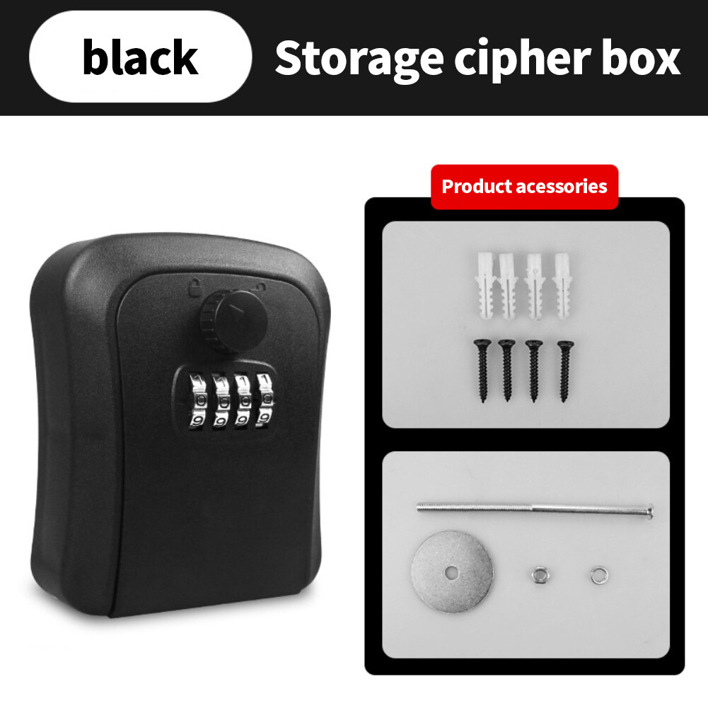 Deyln Wall Mount Key Storage Secret Box Weatherproof Organizer 4 Digit ...