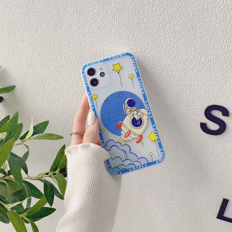 QuXis Simple Transparent Silicon matte Case for iPhone 12 11 Pro Max 7 ...