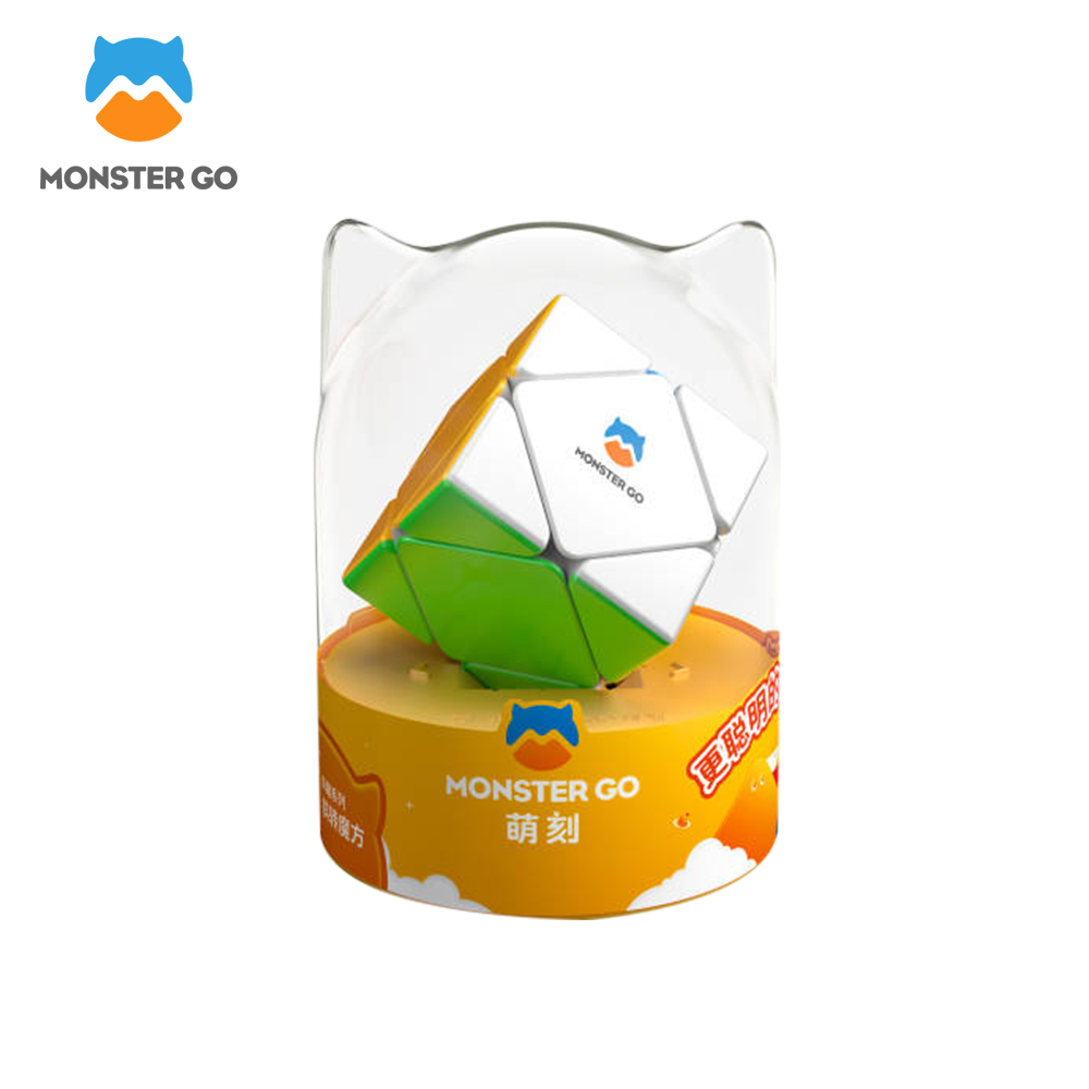 Monster Go Skewb,สติกเกอร์แม่เหล็กลูกบาศก์ความเร็ว Skewb ปริศนา Cube ...