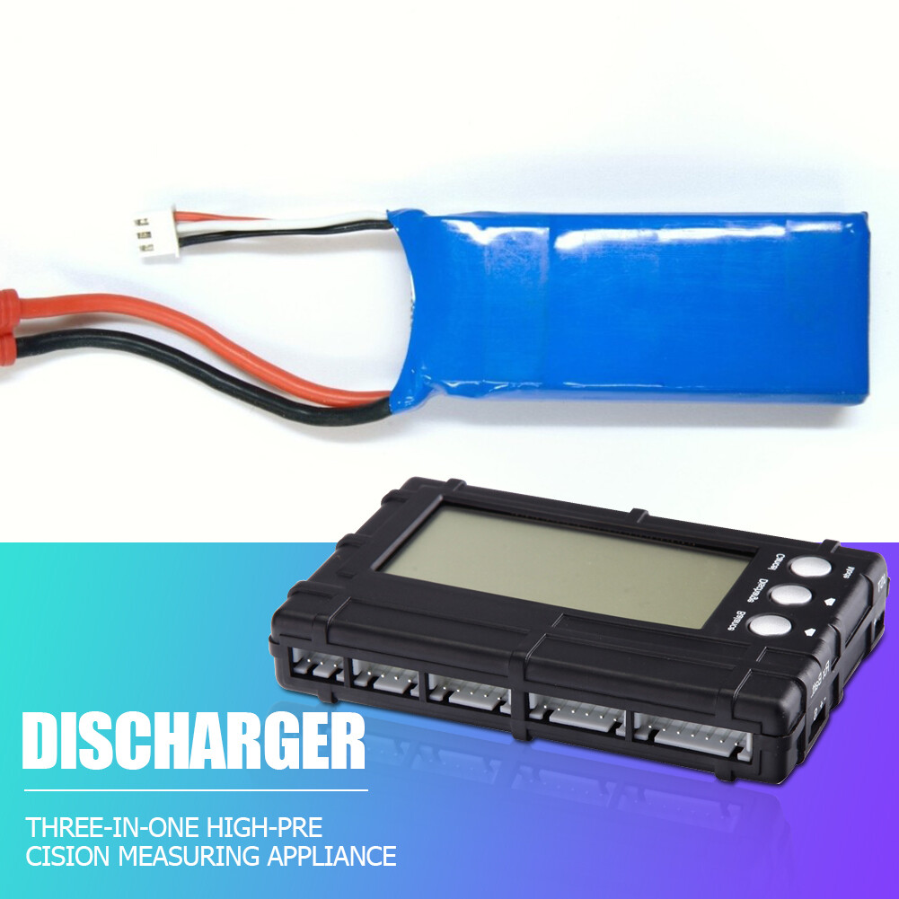 3 in 1 LCD Digital Battery Capacity Checker RC 2-6s Servo LiPo Li-Fe ...