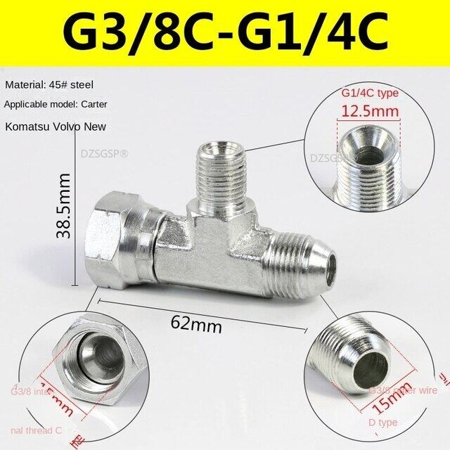 Pressure Measuring Tee Joint Quick Connect Pilot Pipe Test Pressure ...