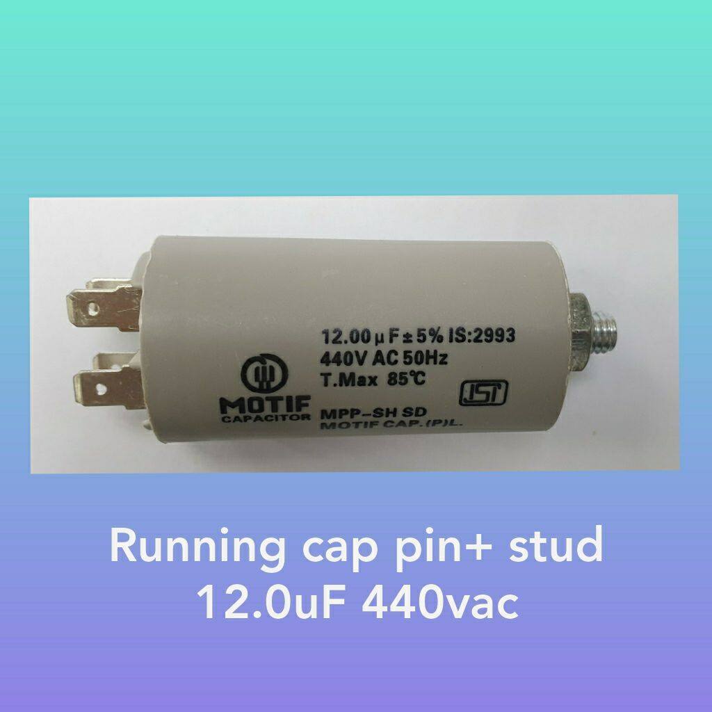 MTF Running Capacitor 12uF 440VAC 4 pin + stud | Lazada