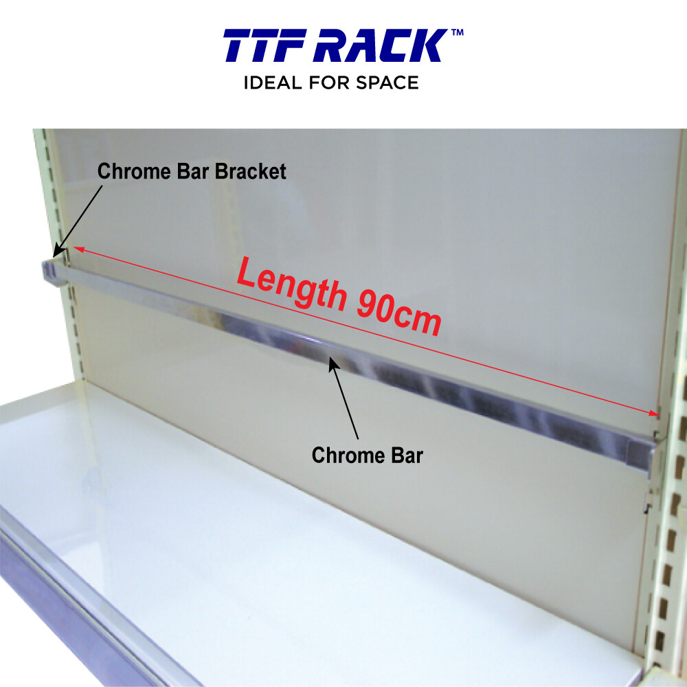 TTF Rack™ (CHB) Gondola Chrome Bar & Bracket Gondola Accessories For ...