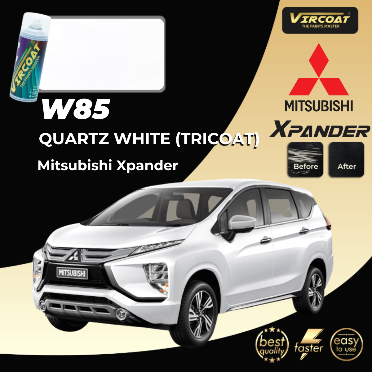 [Mitsubishi Xpander] VIRCOAT Aerosol Spray 2K Paint/ Car Body Touch Up ...