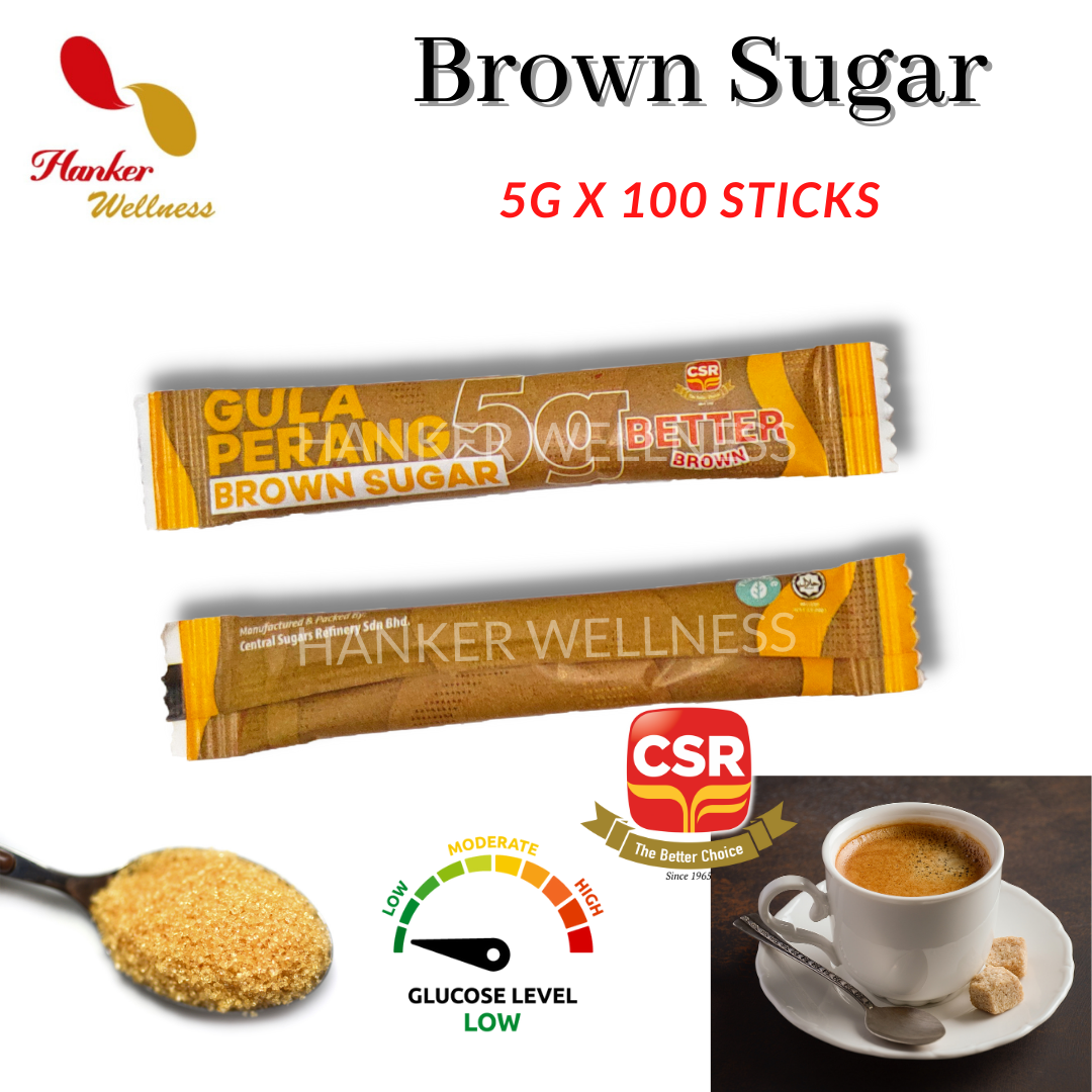 CSR White Sugar Brown Sugar Single Serve Sticks Gula Halus Paket ...
