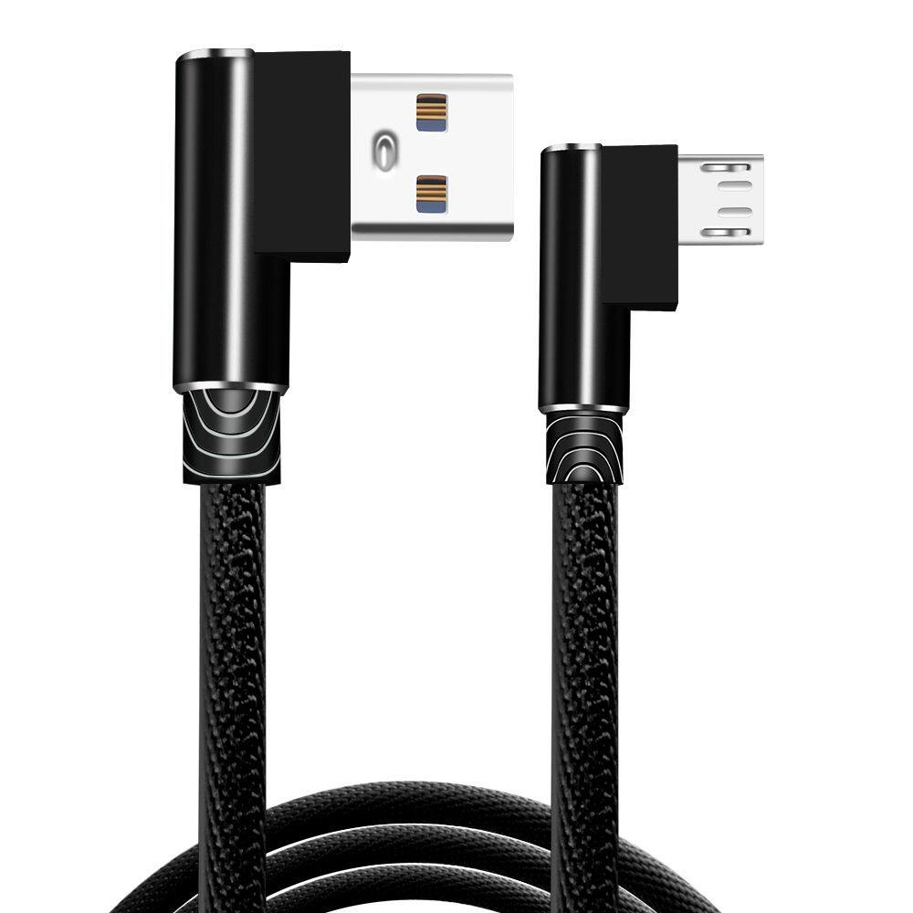 OFTBT Adapter 1M 2M 3M 2.4A Game Charging Cable 90 Degree Elbow Right ...