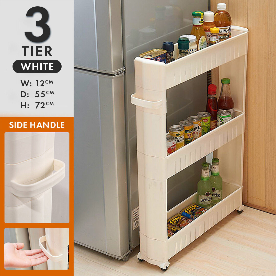 KENZZO : Space Savers 3 Tier/4 Tier Slim Wheel Kitchen Rack / Trolley ...