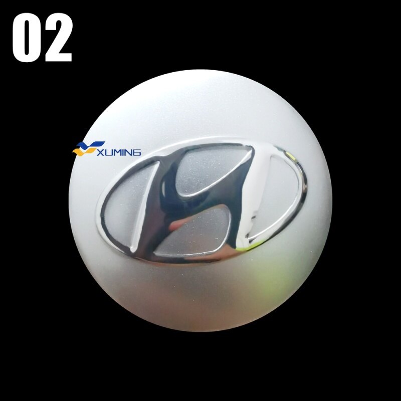 xuming 4Pcs/Set Hyundai Car Hub Stickers Wheel Center Caps Decals Logo ...