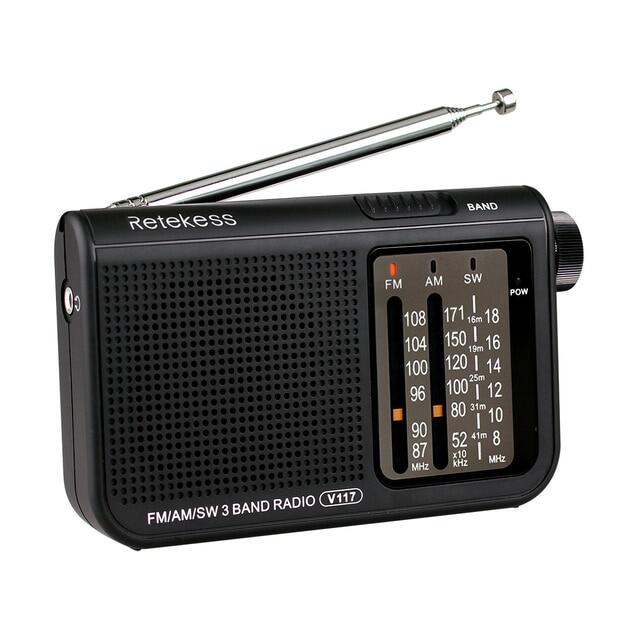 e-Retekess V117 Radio Portable Am Fm Small Emergency Transistor Radio ...