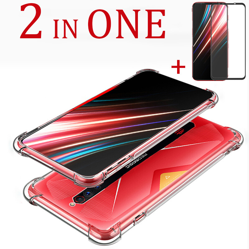 (ส่วนลดพร้อมแก้ว) biruiqu สำหรับ Red Magic 5G Case CLEAR Back Cover TPE ...