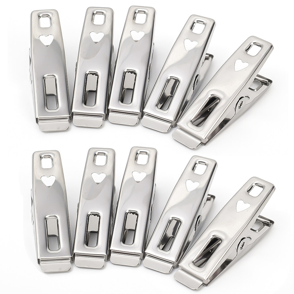 10/5/1PCS Stainless Steel Metal Clip Durable Windproof Clip for Clothes ...