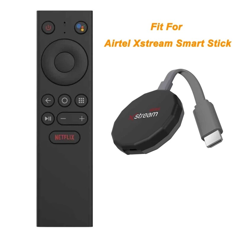 Airtel XStream Smart Stick Remote พร้อมอุปกรณ์สตรีมมิ่งระยะไกล (ระยะไกล ...