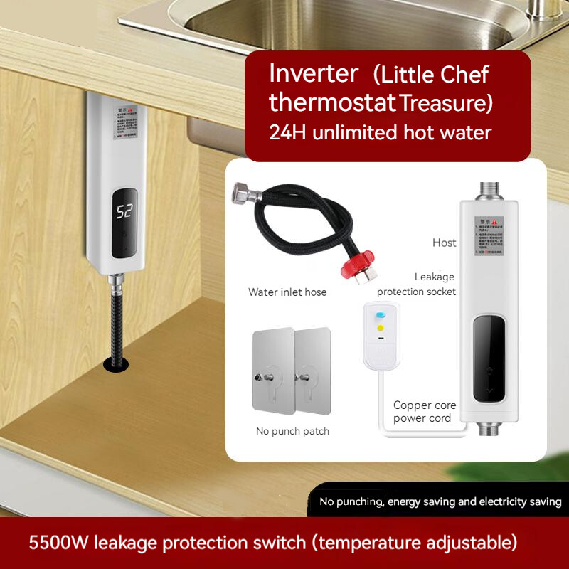 Instantaneous Electric Water Heater 3500W /5500W 220V LED Heater Hot ...