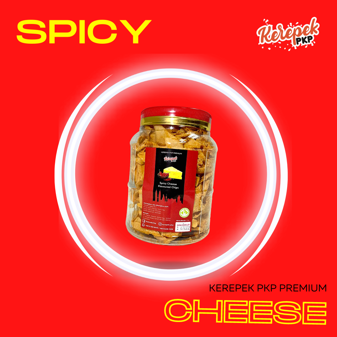 KEREPEK PKP PREMIUM SPICY CHEESE PRODUK KULIT POPIA CHIPS KEREPEK VIRAL ...