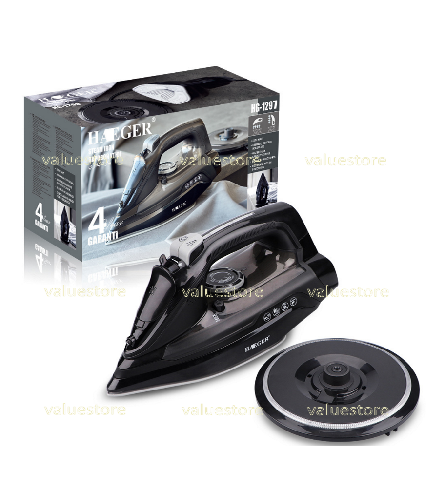 Cordless Steam Iron RAF / Formerly Haeger Ceramic Electric HG-1208 2200W Viral HOT Travel Smart ...