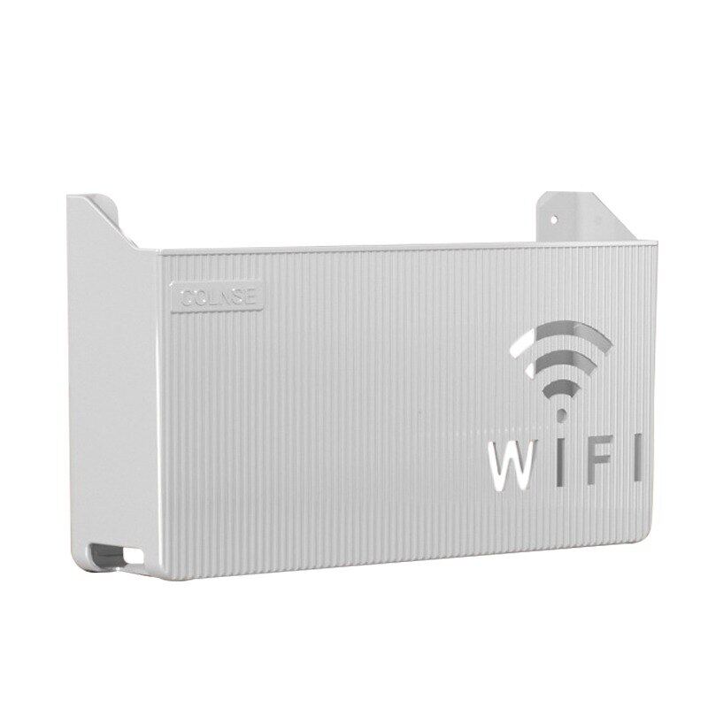 Wall-Mounted Wireless Wifi Router Shelf ABS Plastic Storage Box Cable ...