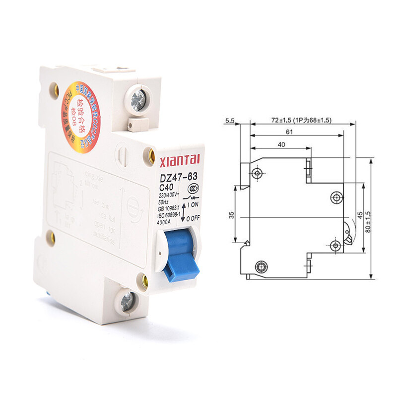 【Flash Sale】DZ47-63 1 pole 10A/16A/20A/25A/32A/40A C Type Mini Circuit Breaker MCB ...
