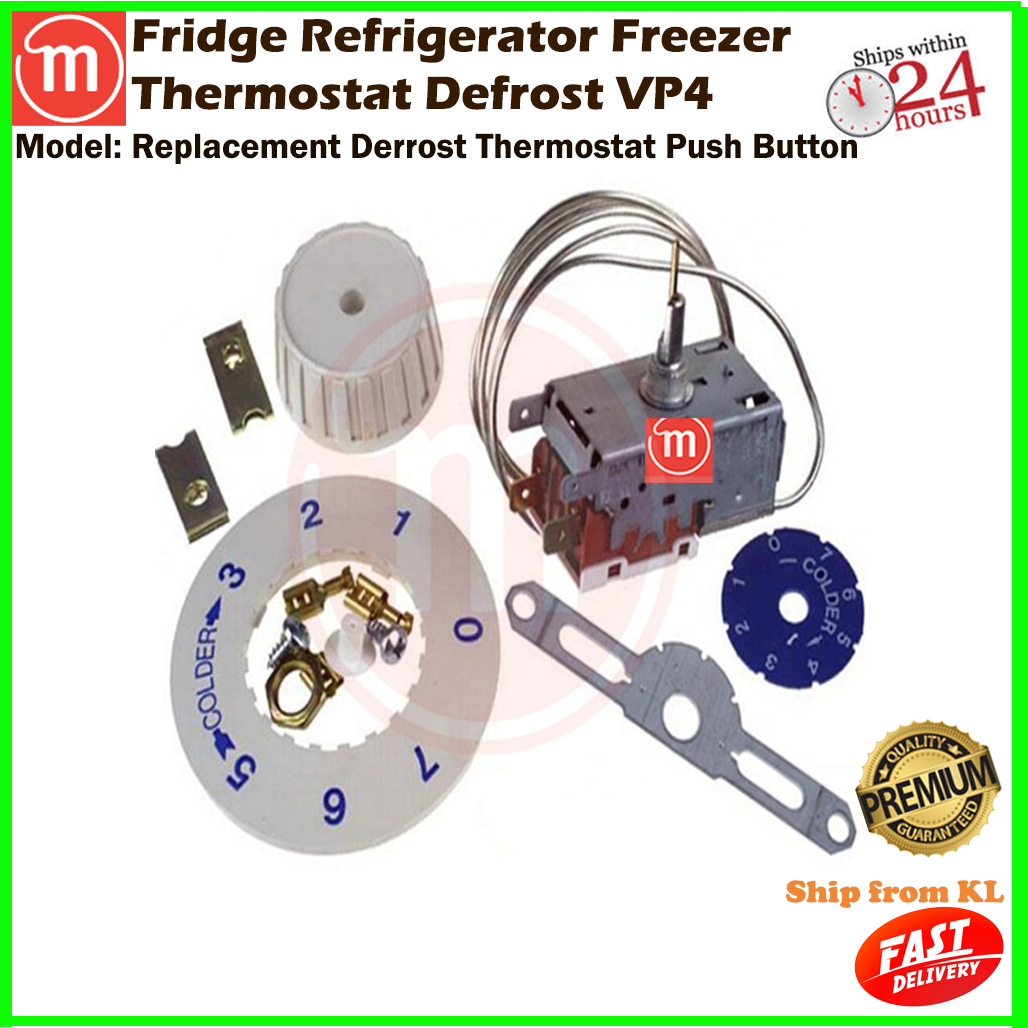 Universal Fridge Refrigerator Freezer Defrost Thermostat Push Button ...