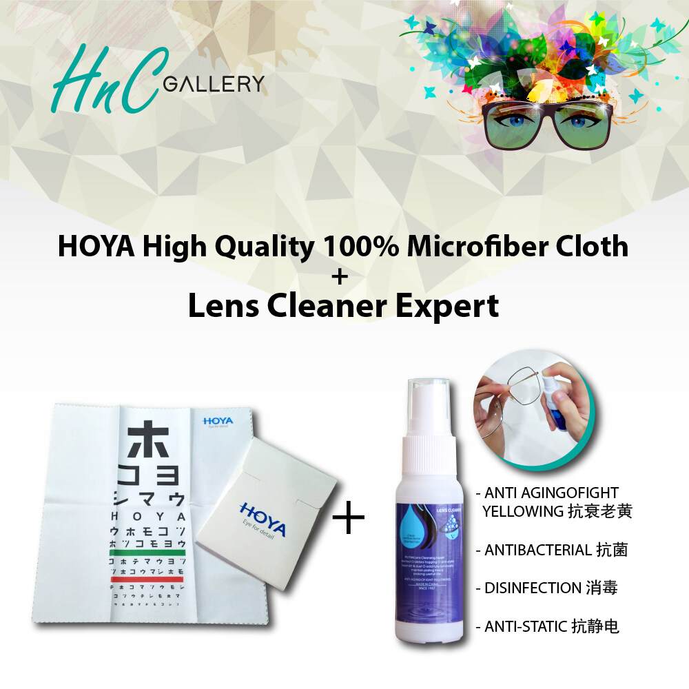 HOYA High Quality 100% Microfiber Cloth + Lens Cleaner Expert - READY ...