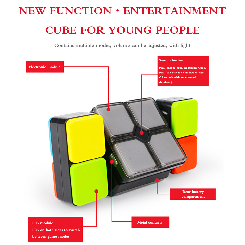 Magic Cube Electronic Music Cube Novelty Puzzle Game For Teens Kids ...