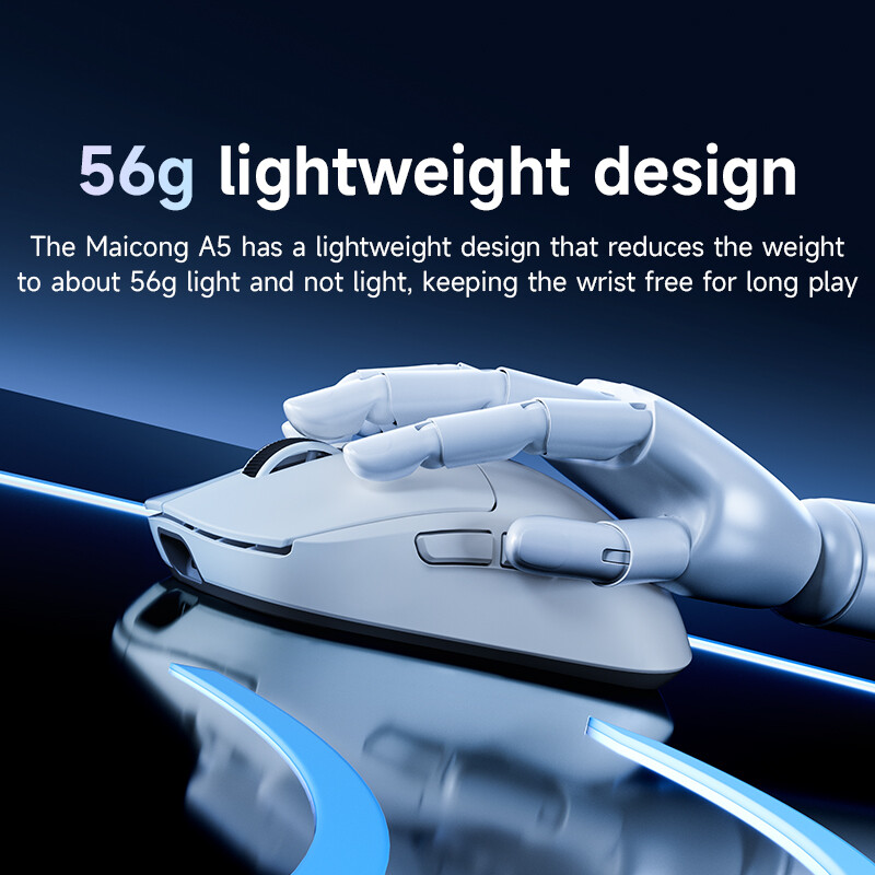 New MC A5 Wireless Mouse Top-level PAW3395 Sensor Nordic chip 26000DPI ...