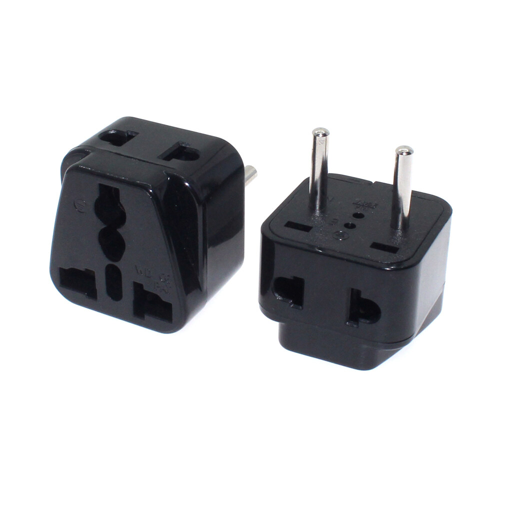European Indonesia Travel Plug (Type C) Adaptor 2-in-1 Outlet Convert ...