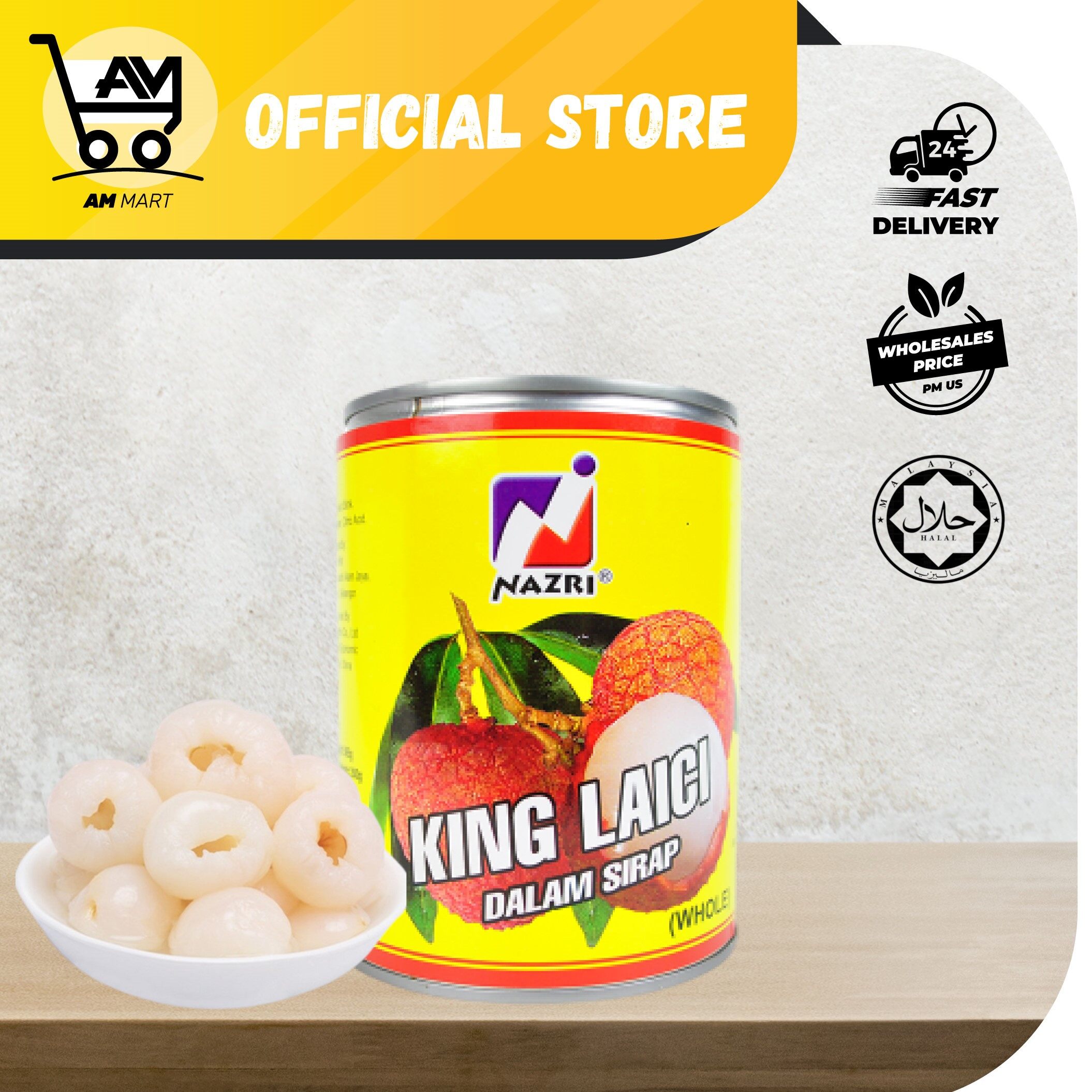 🌙RAYA SALE Nazri King Laici dalam syrup 565g (HALAL) | Lazada
