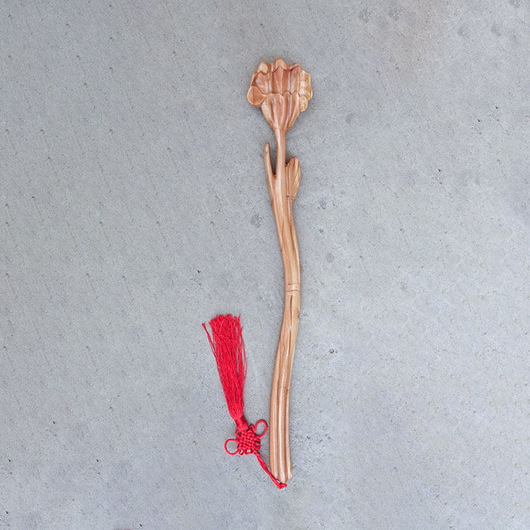Peachtree tickler real wood carving Shu meridian wooden fitness old man ...