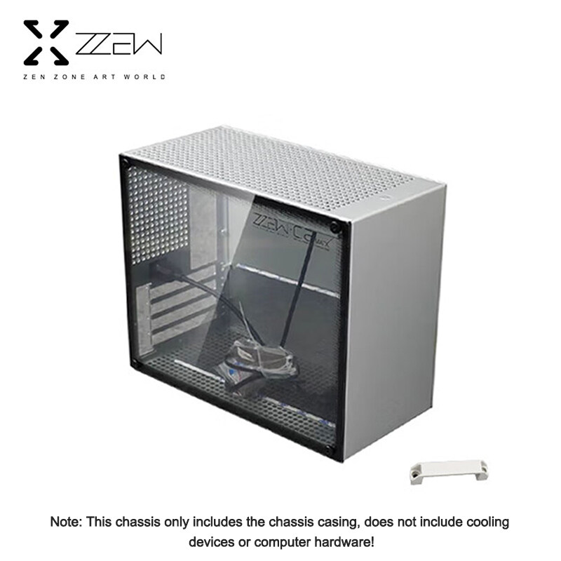 ZZAW C2 C2P M-ATX Computer Case Side Transparent MINI-ITX All Aluminum Office Small Chassis ...