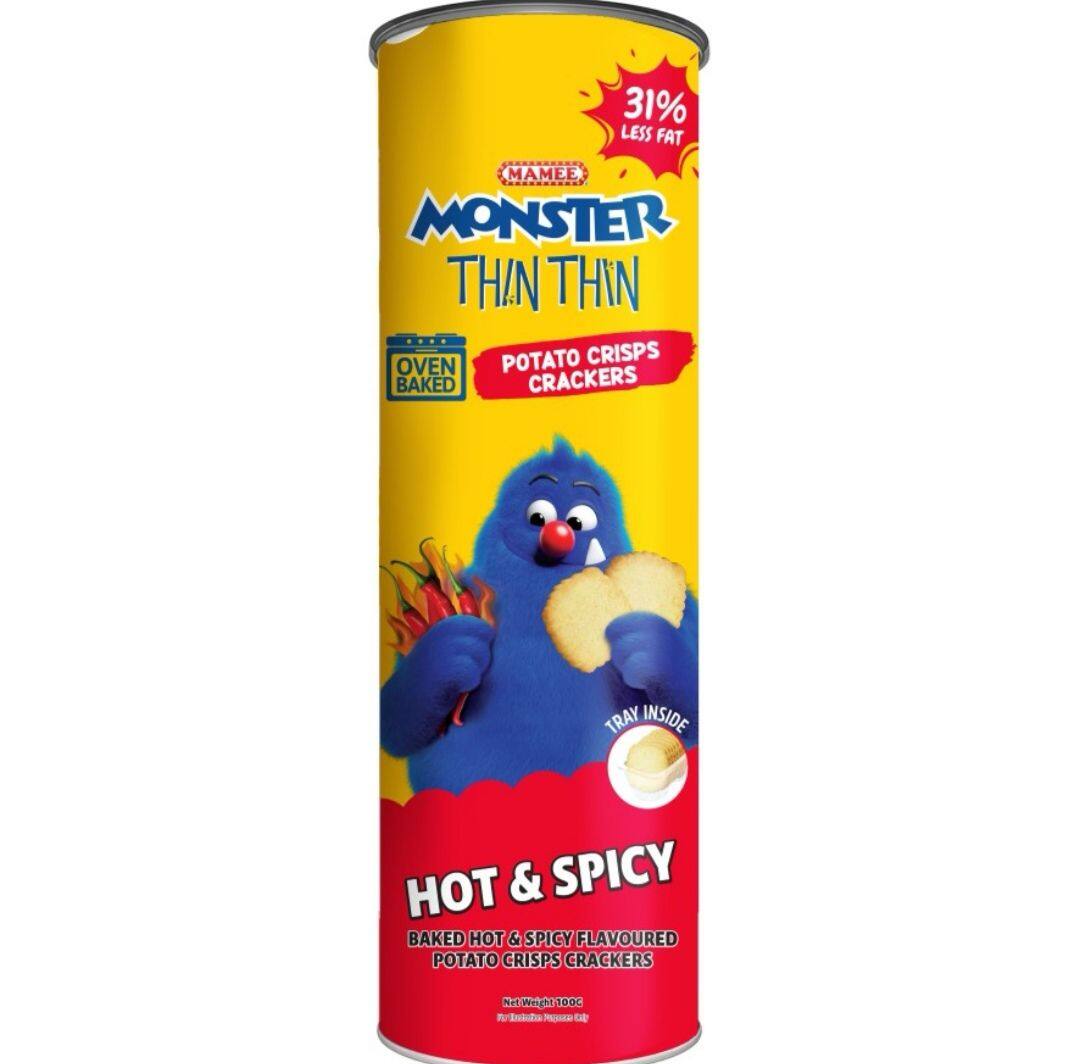 Mamee Monsters Thin Hot&Spicy Crackers Biscuits 100g | Lazada
