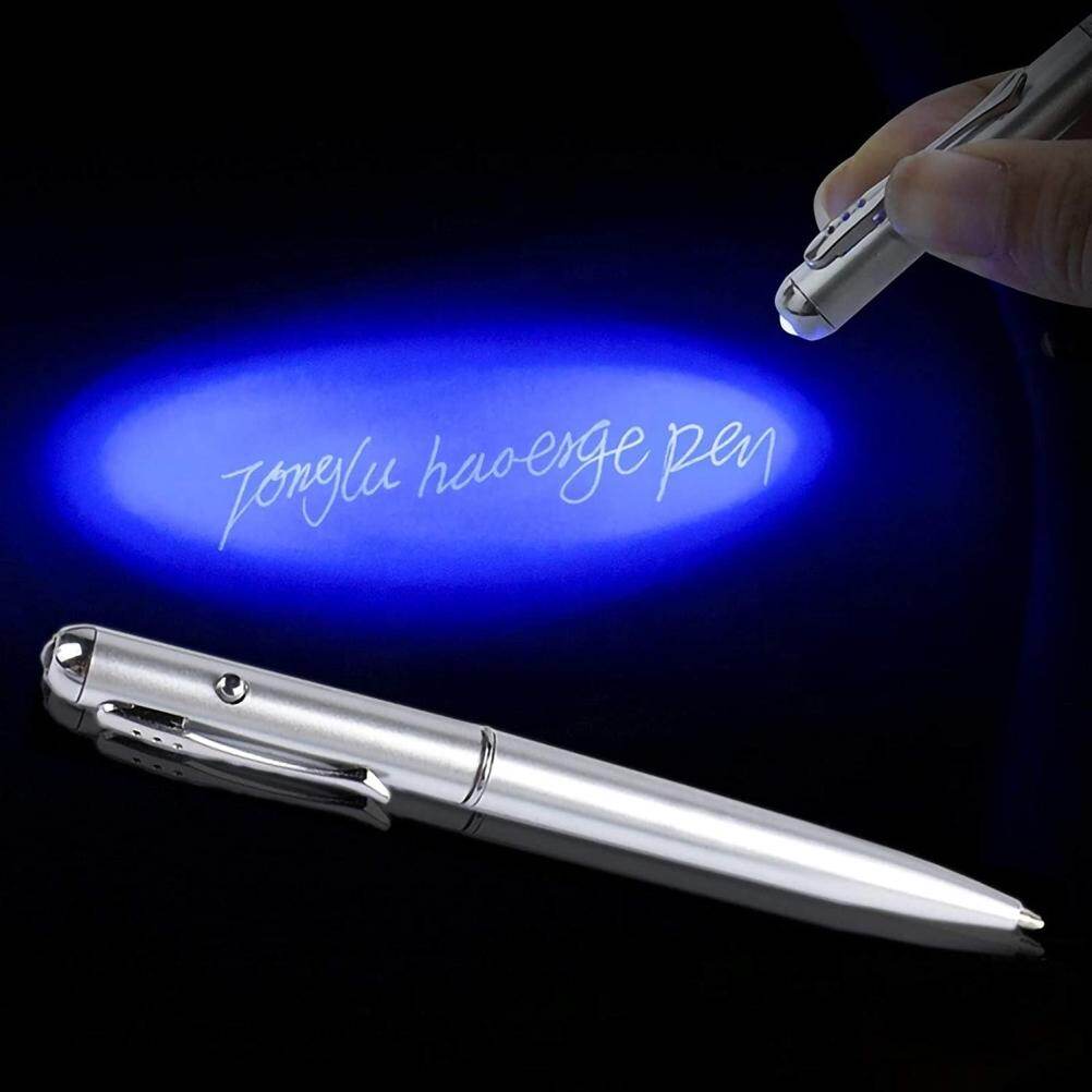 2Pcs Invisible Ink Pen with UV Light for Secret Message Counterfeit ...