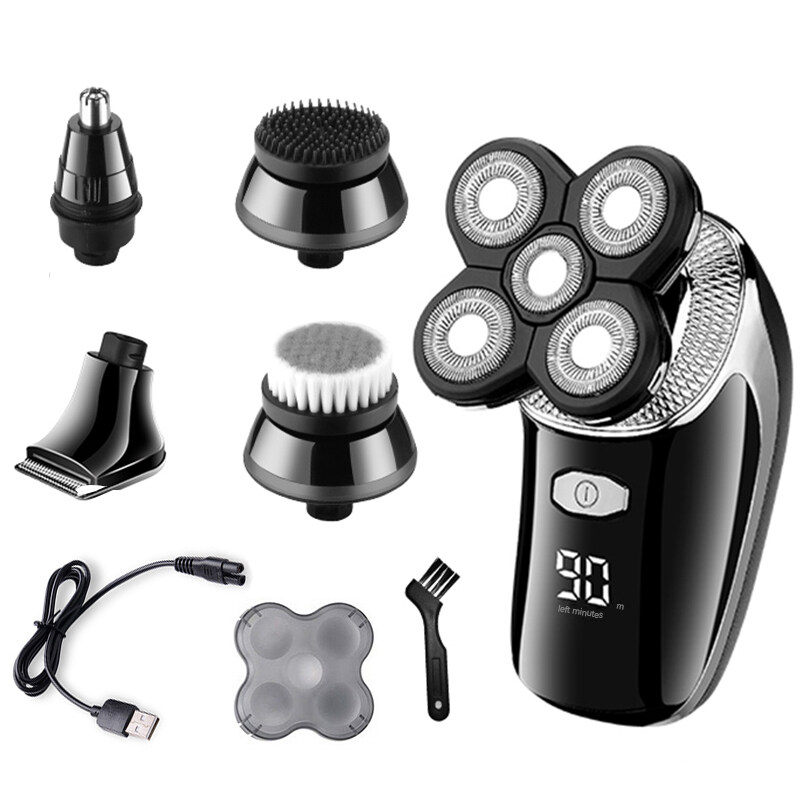 5in1 Men's professional wet dry use shaver electric razor rechargeable ...