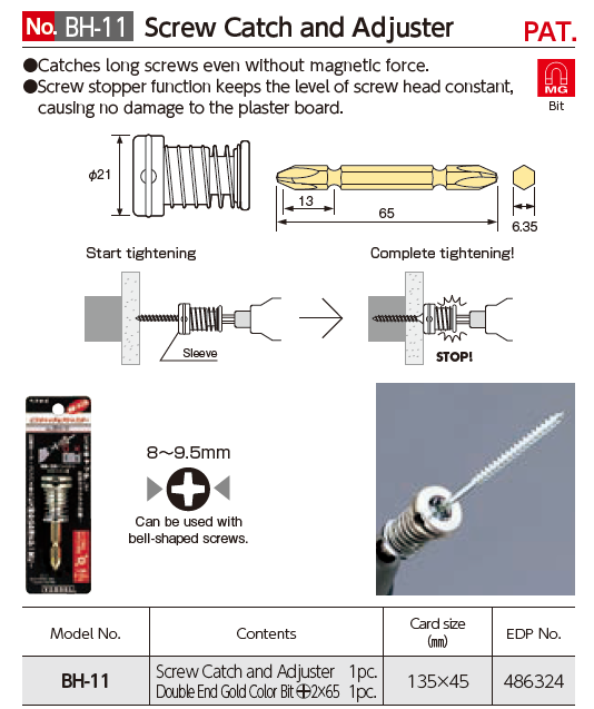 VESSEL (Japan) Screw Catcher and Adjuster BH-11 | Lazada