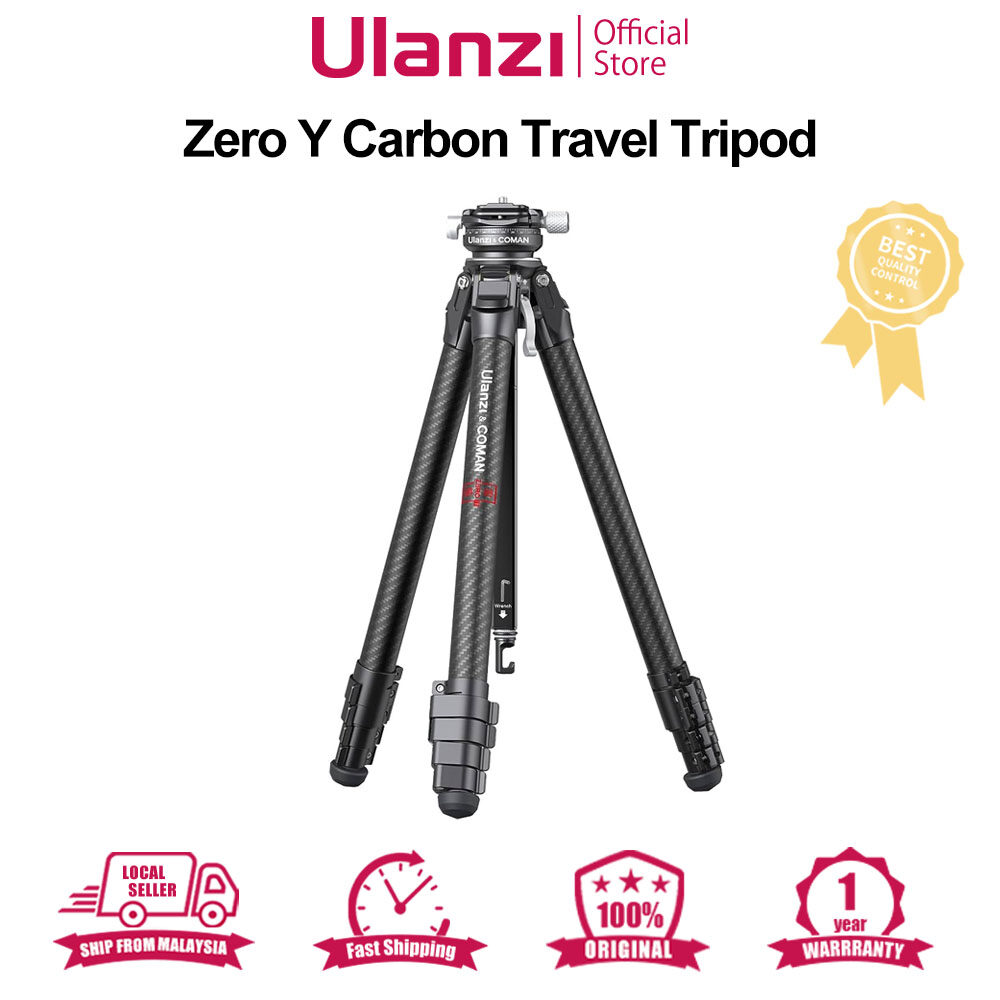 Ulanzi Coman Zero X Zero Y Lightweight Travel Tripod Full Carbon Fiber ...