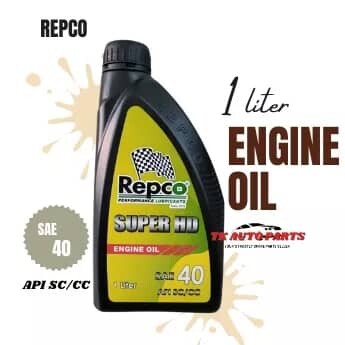 REPCO ENGINE OIL SAE 40 API SC/CC SUPER HD 1 LITER | Lazada