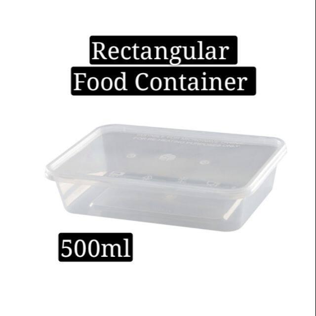 Rectangular food container 500ml Bekas makanan | Lazada