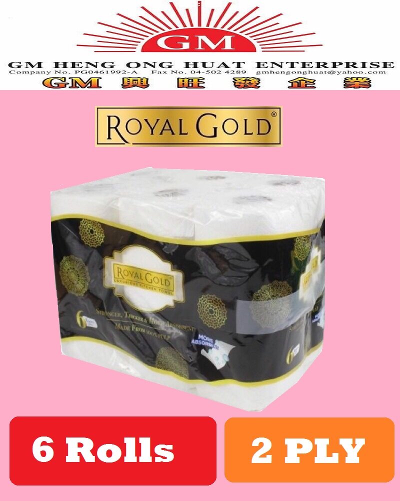 Royal Gold Kitchen Towel 60 sheets x 6 Rolls | Lazada