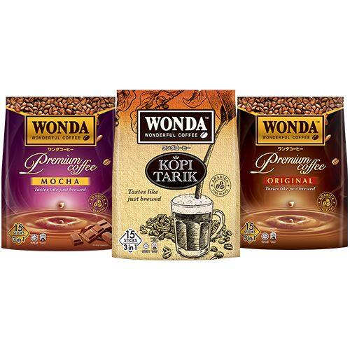 Wonda 3 in 1 Kopi Tarik /Mocha/ Original 15 Stick Packs x 25g | Lazada