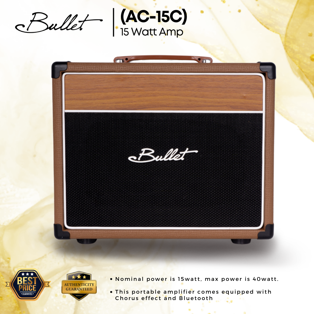 Bullet 15W Acoustic Guitar Amplifier AC-15C + Chorus Effect & Bluetooth ...