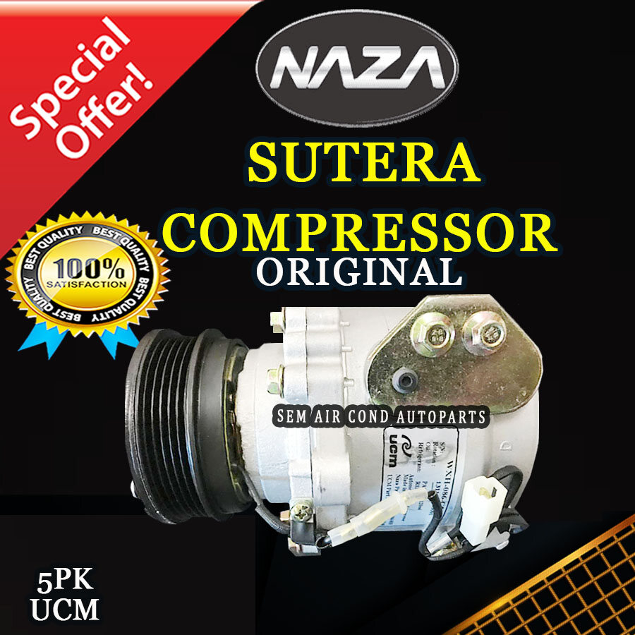 NAZA SUTERA 5PK ORIGINAL UCM COMPRESSOR/ KOMPRESOR (CAR AIRCOND SYSTEM ...