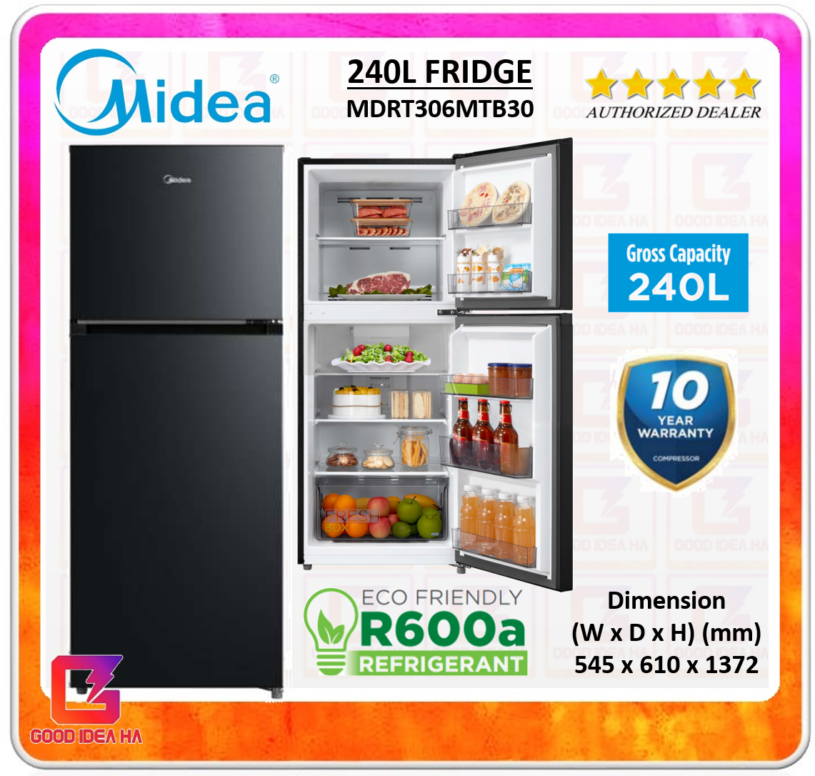 Midea 240L 2 Door Refrigerator - MDRT306MTB30 | Lazada