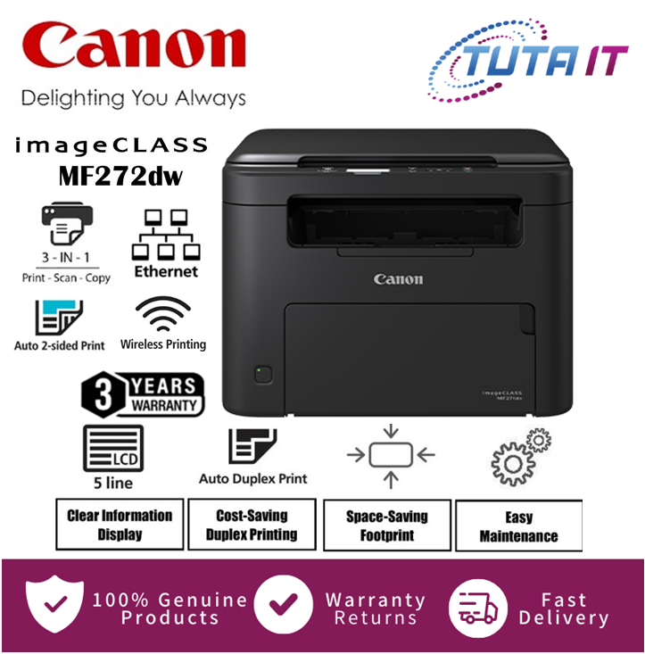CANON imageCLASS MF272dw AIO Duplex Wifi Mono Laser Printer (Black ...