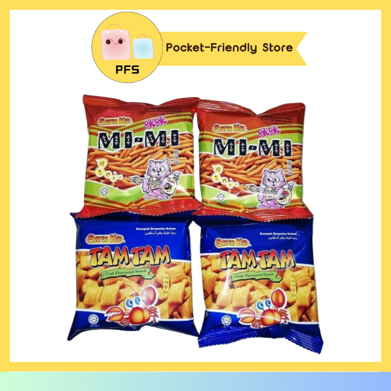 Snek Ku Snack (Mi-Mi flavoured prawn and Tam Tam flavoured crab ...