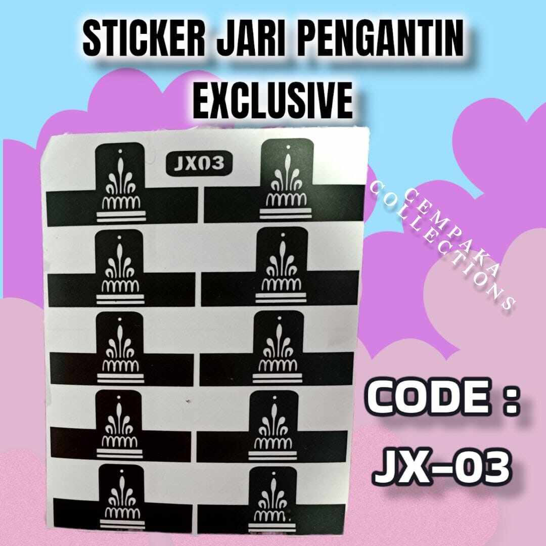 STICKER JARI EXCLUSIVE (JX) SEPASANG TANGAN. | Lazada