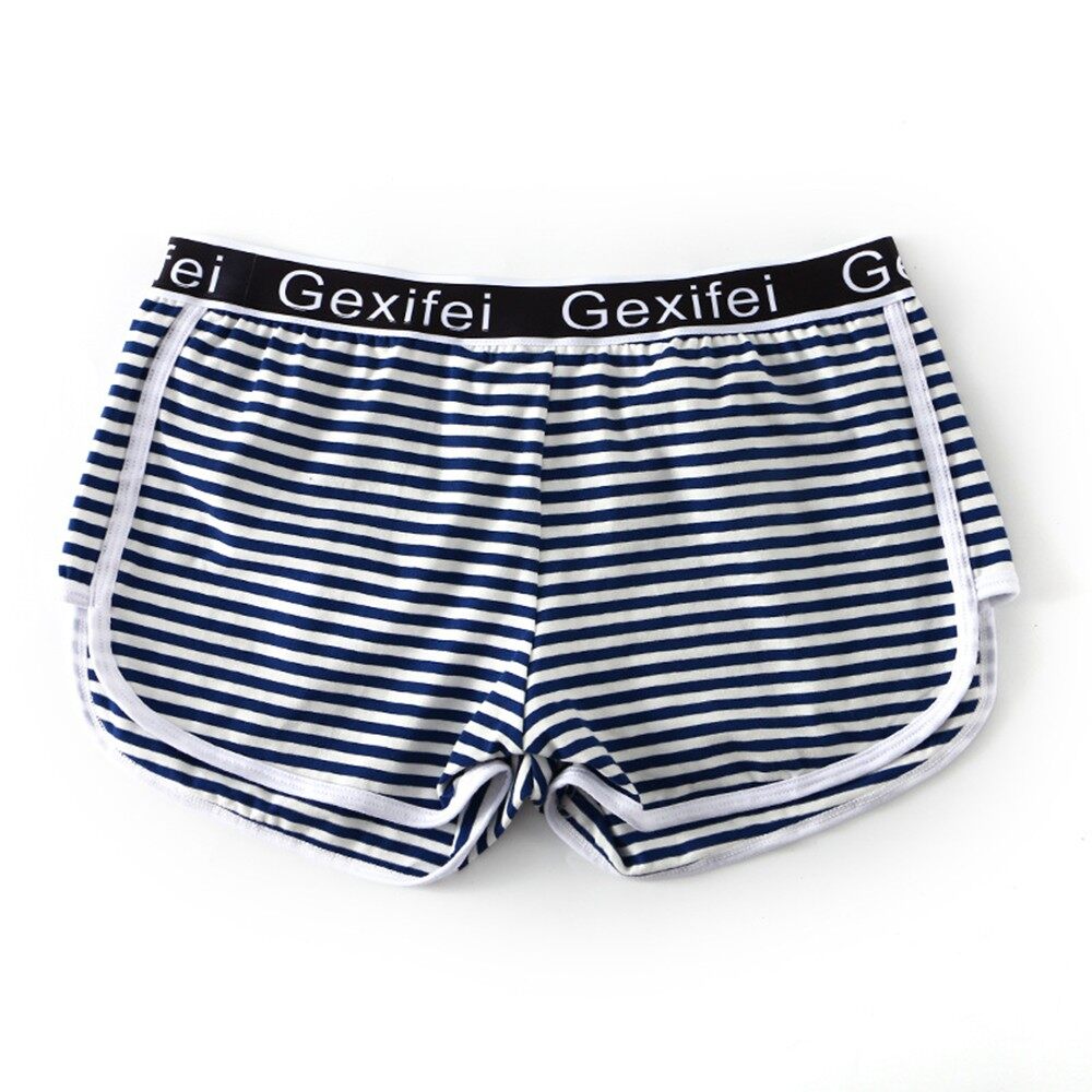 【MRSHOW】Mens Low Waist Striped Print Comfort Cotton Arrow Pants Boxer ...